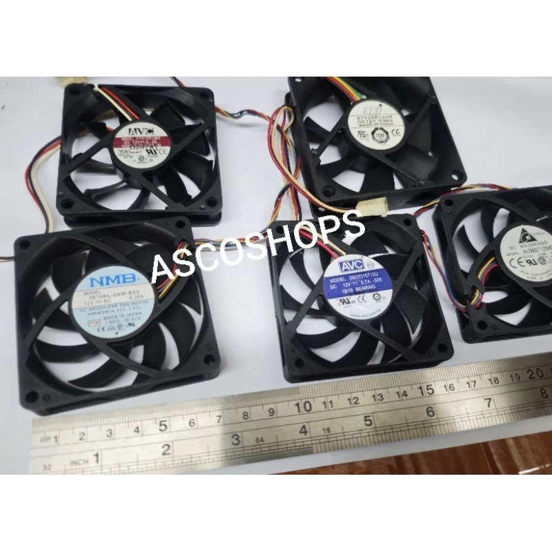 Jual kipas fan UPS PC 7x7cm 12V DC fan prosesor PC CPU 7 x 7cm 12 V ...