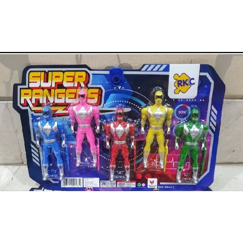 Jual Mainan Robot Power Ranger Super Rangers Isi 5 Pcs - RKC13047-1 ...