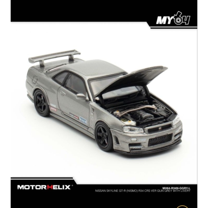 Jual Motorhelix Nissan Skyline GT-R (Nismo) R34 CRS VER Gun Grey Livery inno64 omori time micro ...