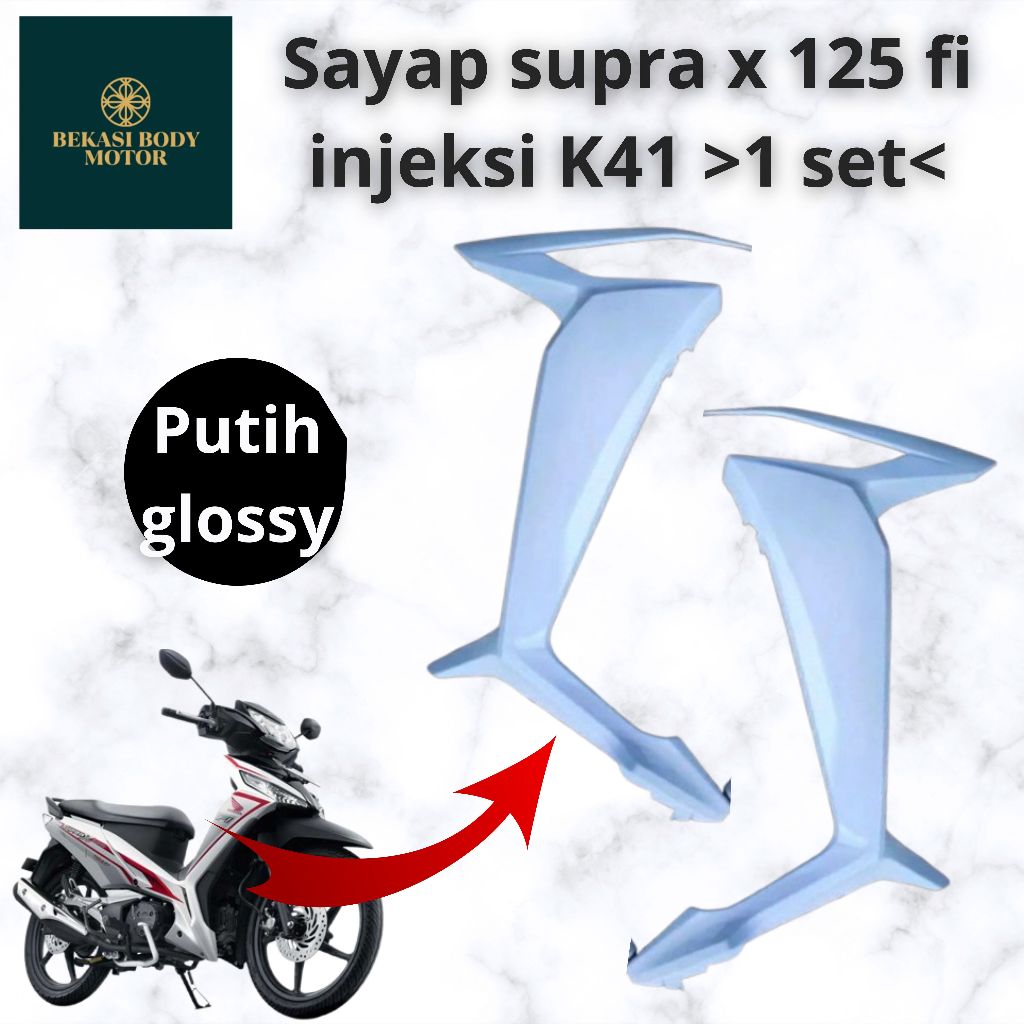 Jual sayap tebeng kap depan samping Supra x 125 fi injeksi k41 putih ...