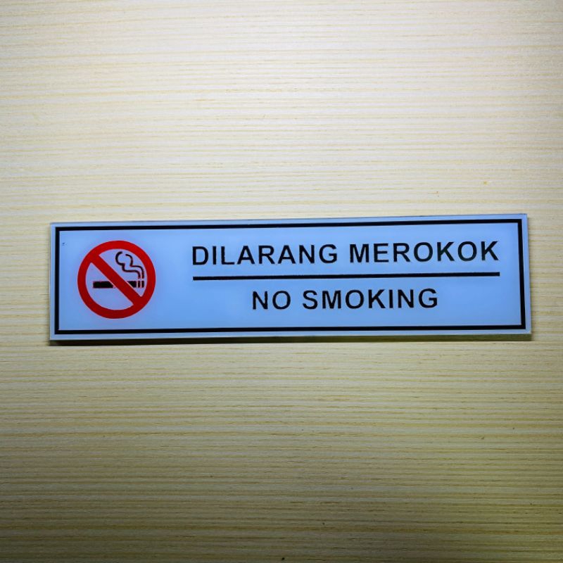Jual Papan petunjuk akrilik larangan merokok , dilarang merokok , no ...