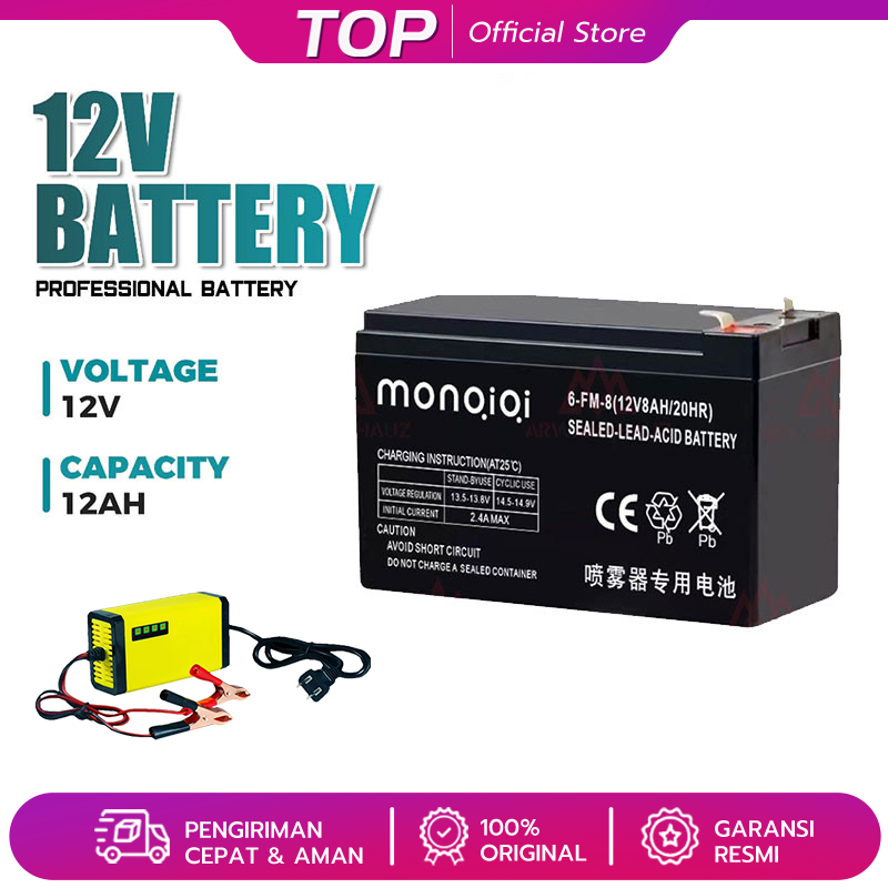 Jual Baterai Sel Kering 12V 8AH Baterai Sepeda Listrik Semprotan ...