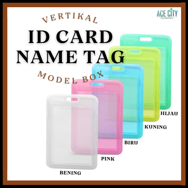 Jual ID Card Holder Card Frame ID Card NameTag Model Box | Shopee Indonesia