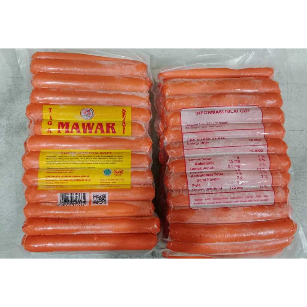 Jual Sosis Mawar Daging Sapi isi 32 Batang 800g | Shopee Indonesia