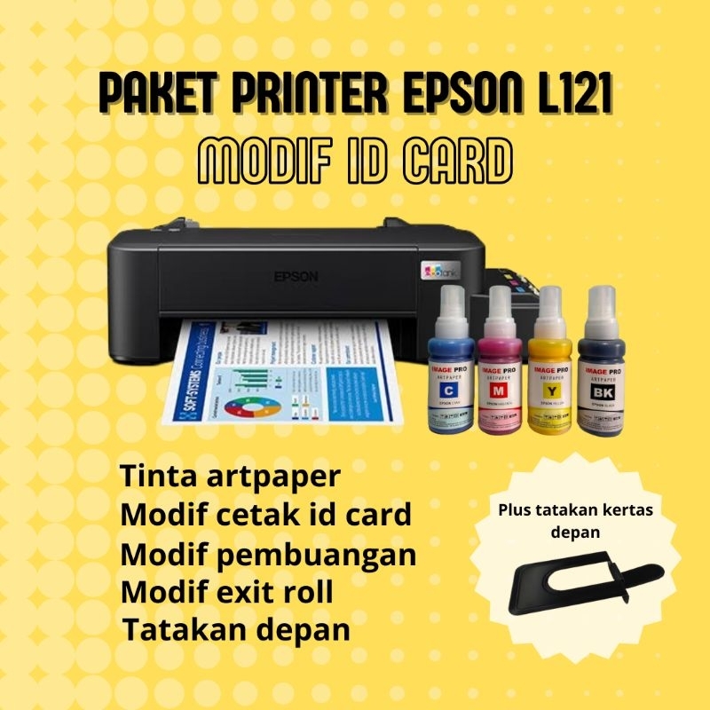 Jual Printer Epson L121 Tinta Artpaper & Modif Cetak Kartu | Shopee ...