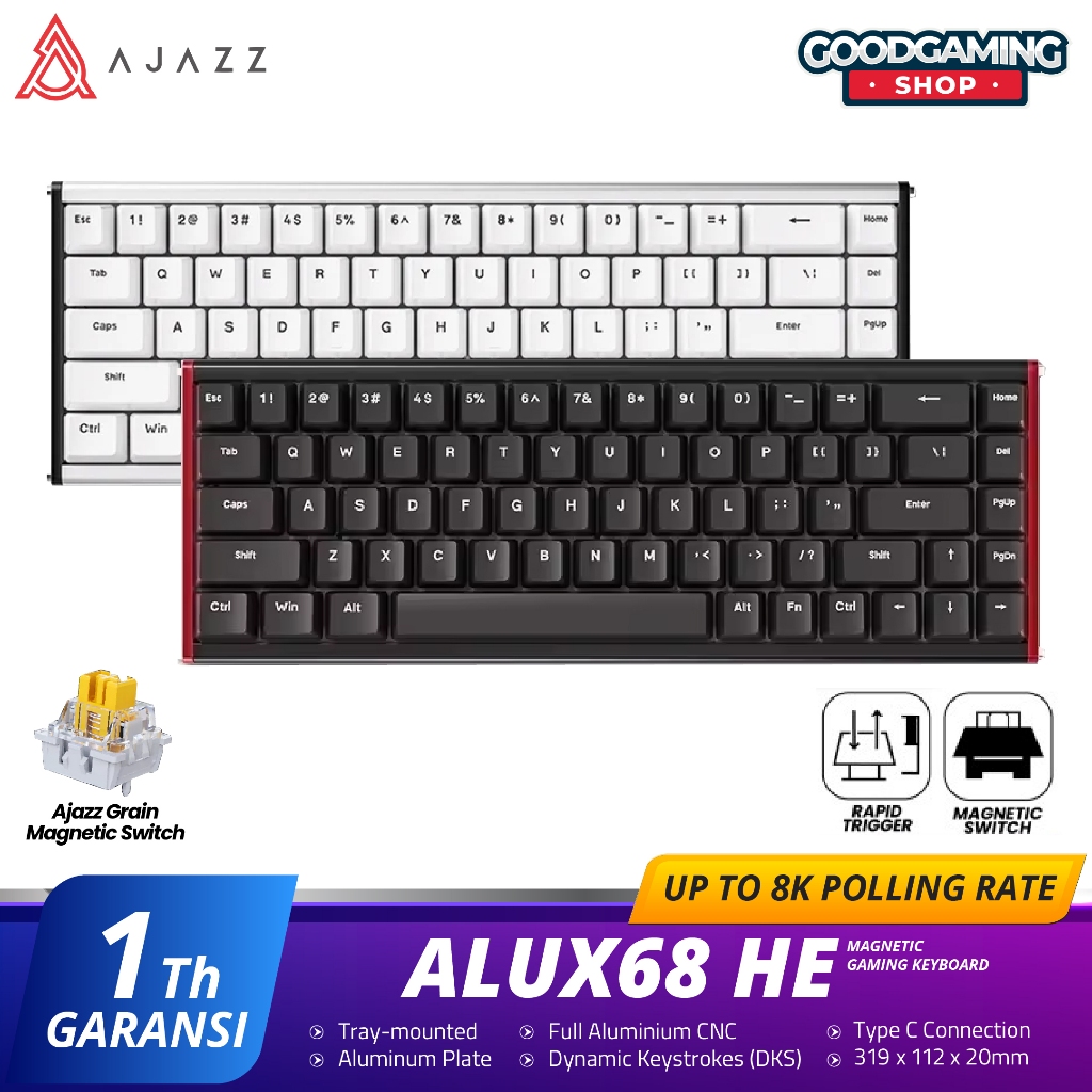 Jual Ajazz ALUX68 HE / ALUX-68 HE Series Full Aluminium CNC Wired Mechanical Keyboard HE ...