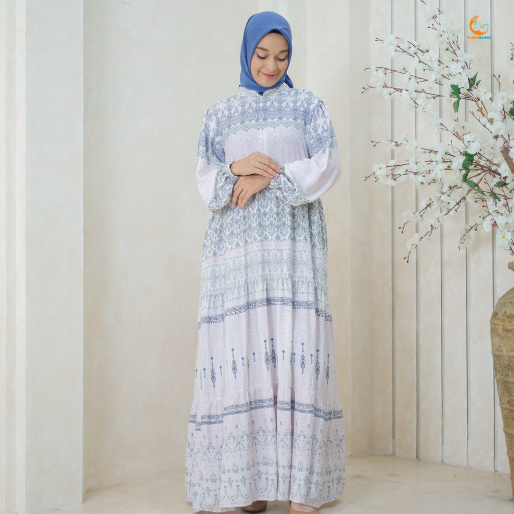 Jual Halomam - Gamis Lebaran 2025 - Gamis Raya Dewasa (Gamis Wanita Dewasa, Dress Lebaran, Dress ...