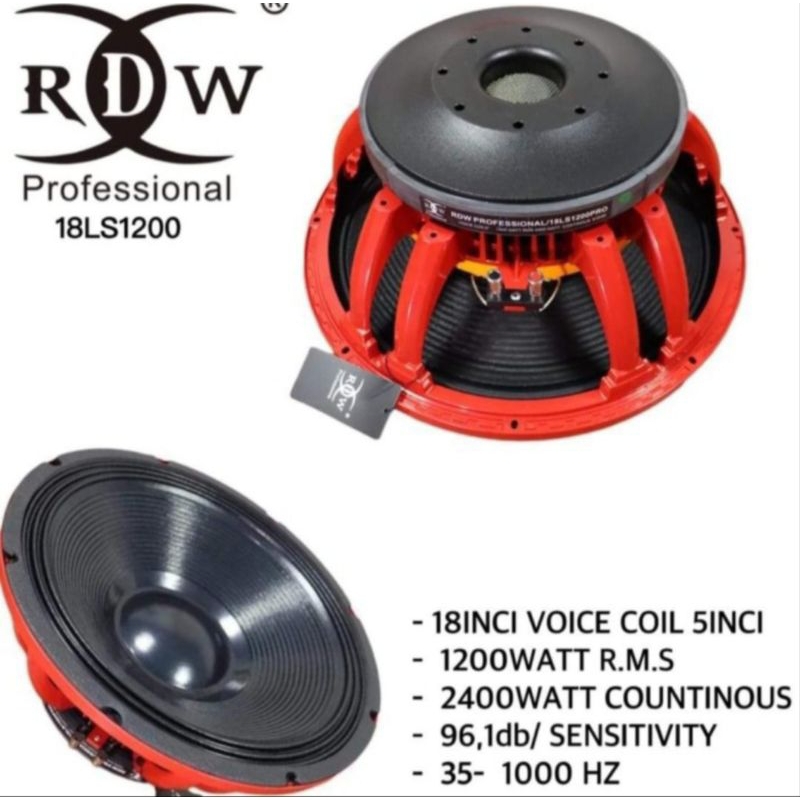 Jual speaker rdw 18 ls 1200 pro | Shopee Indonesia