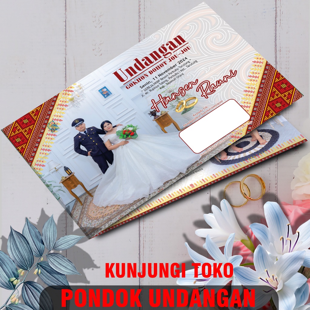 Jual Undangan Nikah Pernikahan Adat Batak Luxury Glossy Kilat Batak 03 ...