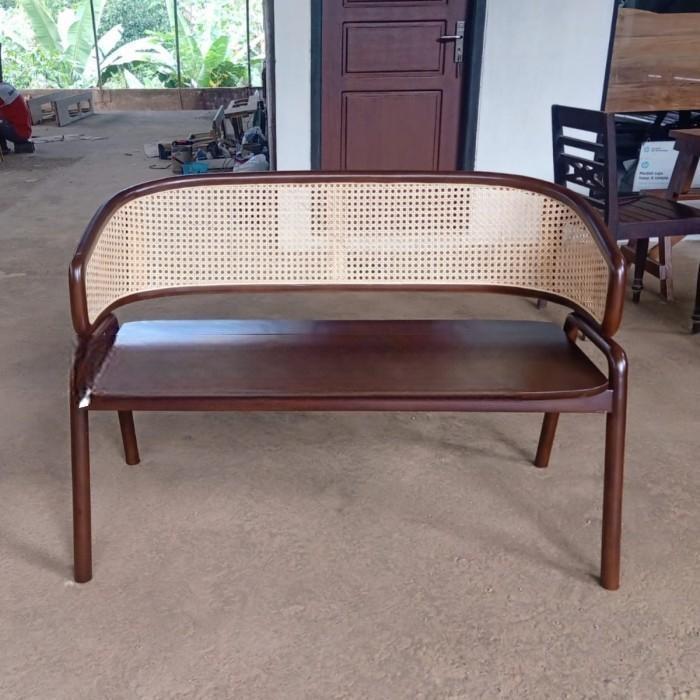 Jual bangku taman kayu rotan, bangku rotan minimalis, kursi teras rotan ...