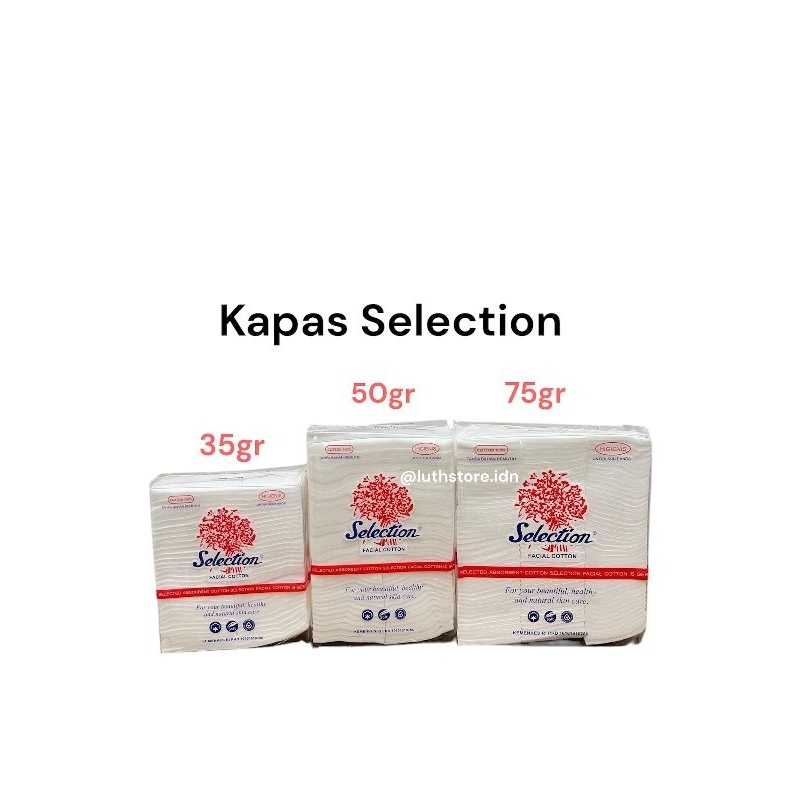 Jual KAPAS WAJAH SELECTION 35GR 50GR 75GR | Shopee Indonesia