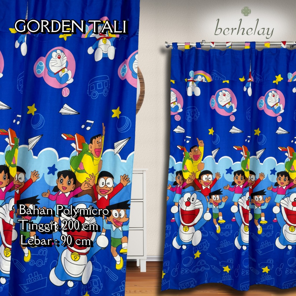 Jual Gorden Smokring 12 Ring Polymicro Pintu Atau Jendela Karakter Doraemon Family | Shopee ...