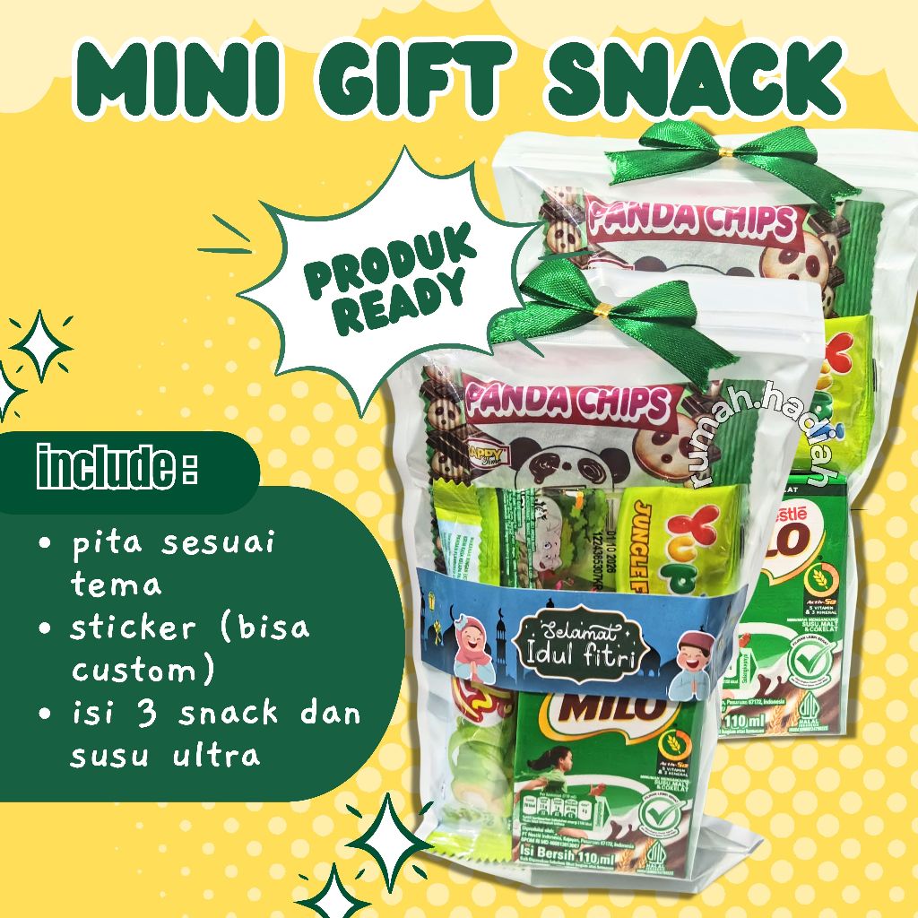 Jual Paket Snack Lebaran Dengan Susu / Hampers Lebaran / Mini Gift ...