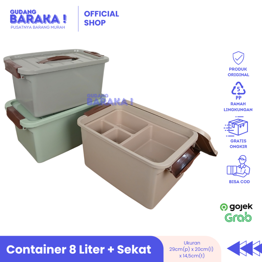 Jual Container Box 8L Samir Kontener Serbaguna 8 Liter Box Serbaguna ...