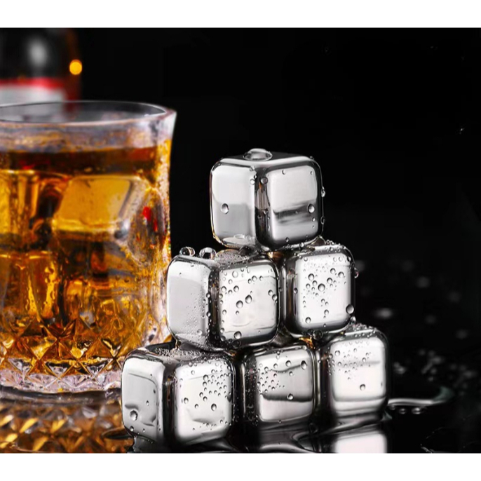 Jual Es Batu Reusable Stainless Steel Ice Cube / Es Batu Tanpa Air / Es ...