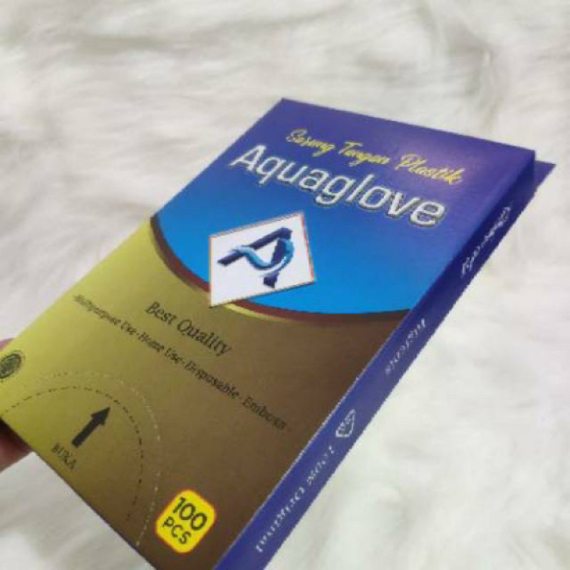 Jual SARUNG TANGAN PLASTIK ISI 100 LEMBAR AQUAGLOVE | Shopee Indonesia