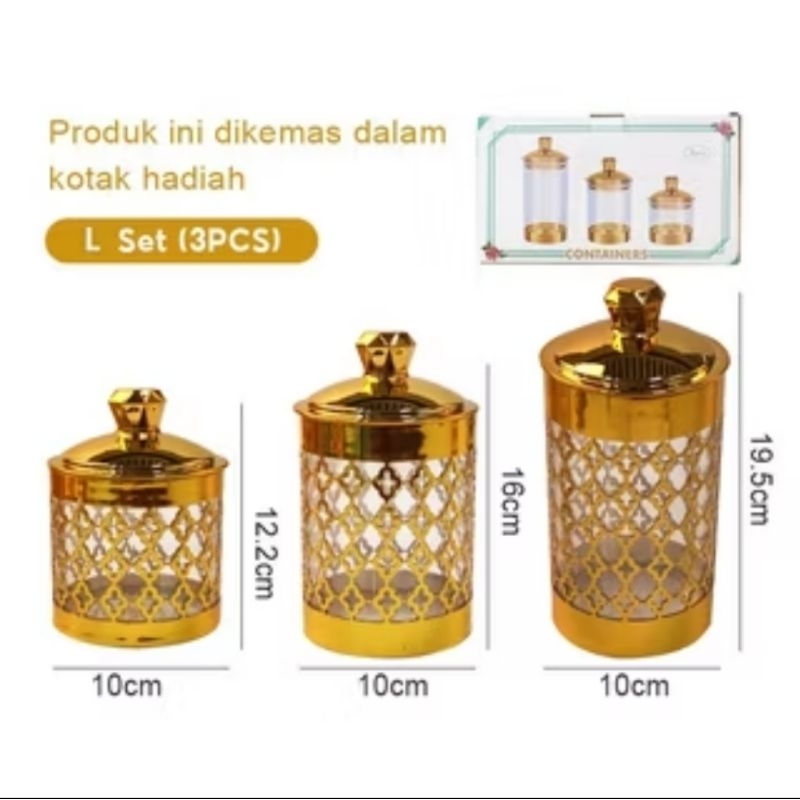 Jual TOPLES EMAS AKRILIK 3 SET MEWAH GOLD AESTHETIC | TOPLES SULTAN | ACRYLIC TOPLES SNACK EMAS ...