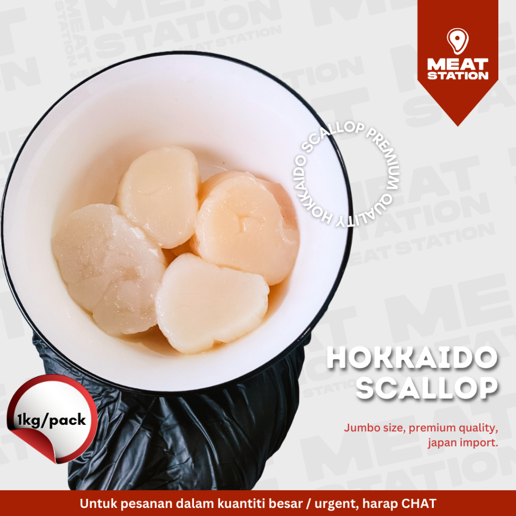 Jual Premium Hokkaido Scallop Japan Import Frozen 1 Pack 1 Kg ( 3L ...