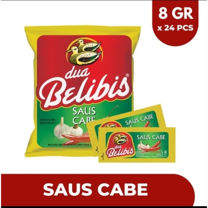Jual Dua Belibis Saus Cabe 8gr isi 24 Sachet / saos sambal | Shopee ...