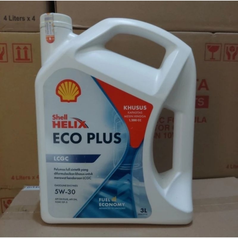 Jual oli SHELL HELIX ECO PLUS 5W-30 ( 3L ) | Shopee Indonesia