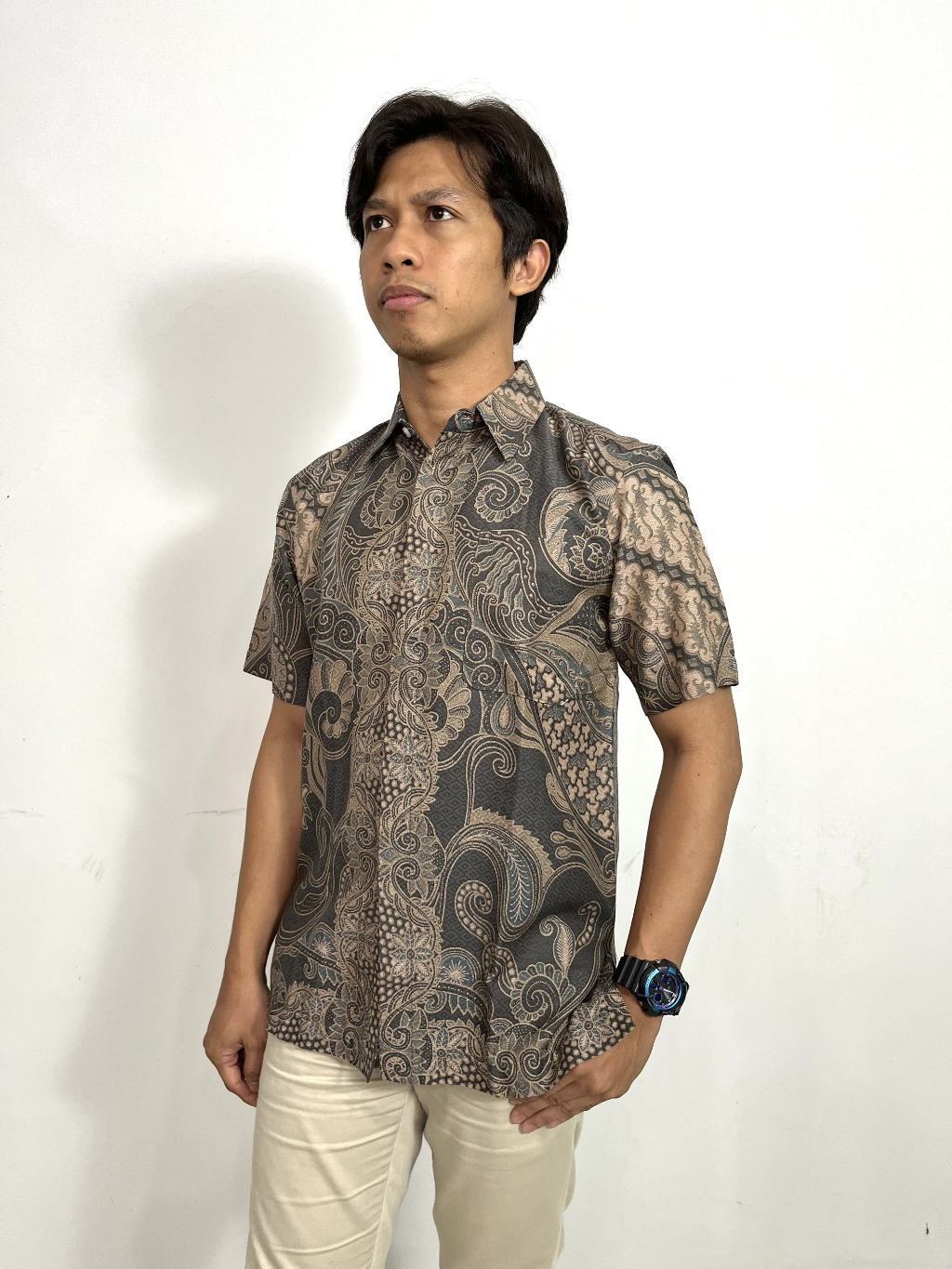 Jual MARGARIA BATIK - Kemeja Batik Pria Lengan Pendek Bahan Dobby ...