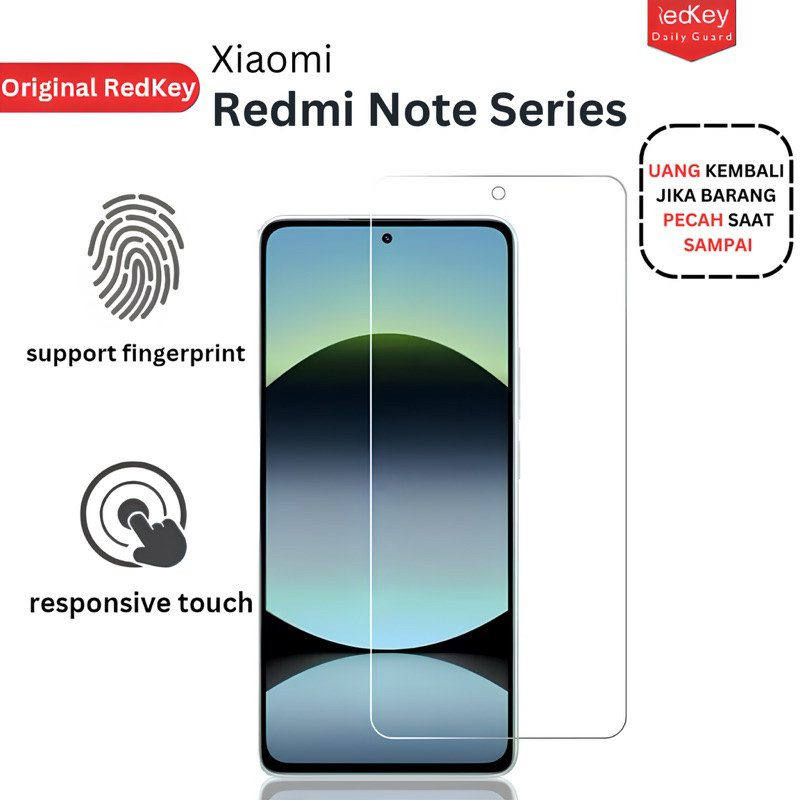 Jual Redkey 3D Tempered Glass Xiaomi Redmi Note 14 13 12 11 10 9 Pro 4G 5G Clear-Nonfull ...
