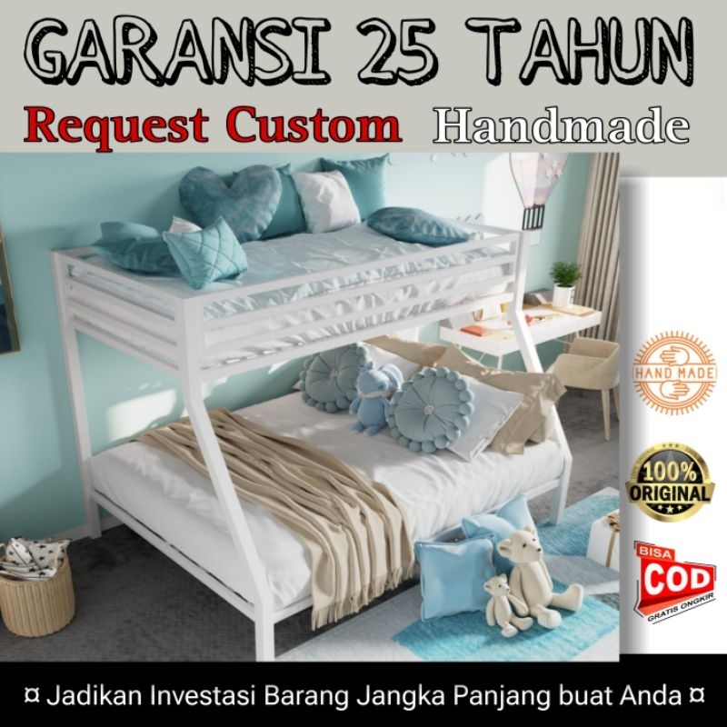 Jual GARANSI KOKOH 25 TAHUN!!! Ranjang Tingkat Full Besi Tebal Tahan 25 ...