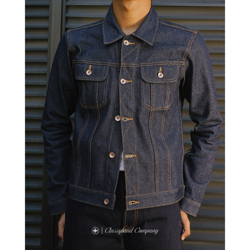 Jual Classyland Company - Patron Type I Jacket Raw Denim | Shopee Indonesia