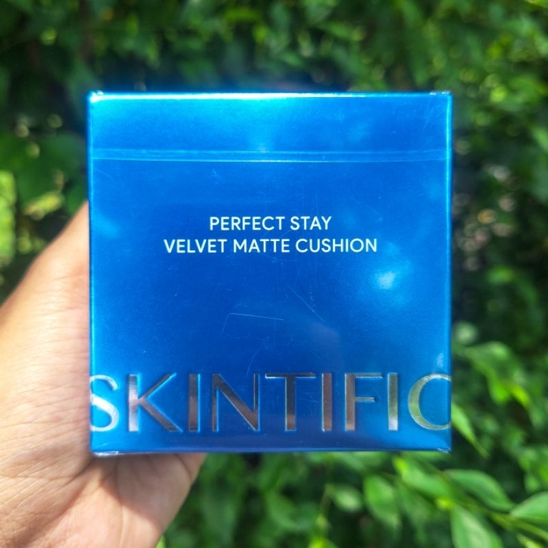 Jual SKINTIFIC Perfect Stay Velvet Matte Cushion Biru Fondation Compact ...