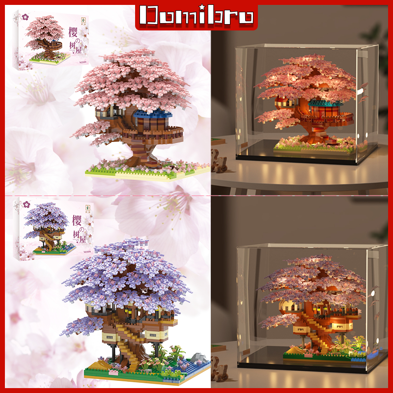 Jual [Bunga Lampu] 2229Pcs Mainan pohon sakura Blok Bangunan Bricks ...