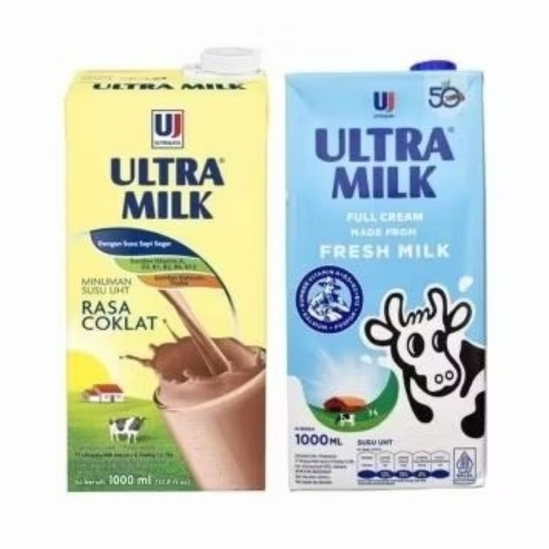 Jual Free Packing Kardus 1000ml Susu UHT Ultramilk Ultra Milk Cokelat ...