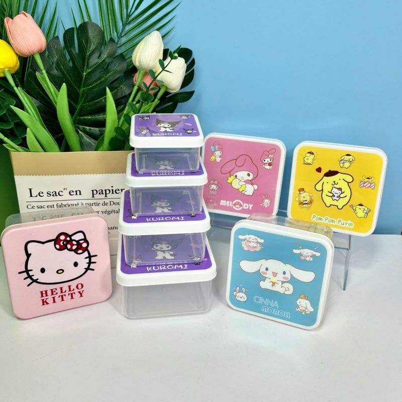 Jual 4pcs Kotak Makan Anak Snack Box Cinnamoroll Container Food Keeper ...