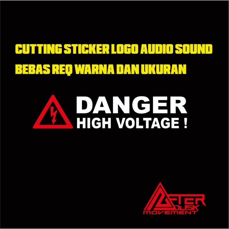 Jual STICKER CUTTING DANGER HIGH VOLTAGE untuk panel listrik 20X4CM ...