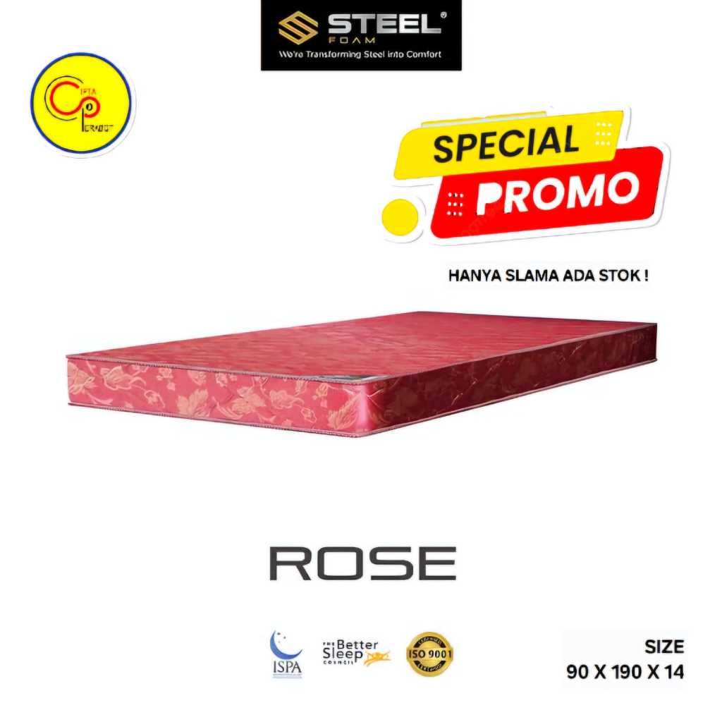 Jual Kasur Busa Kost Single Steel Foam tipe Rose Berkualitas dan Tahan ...