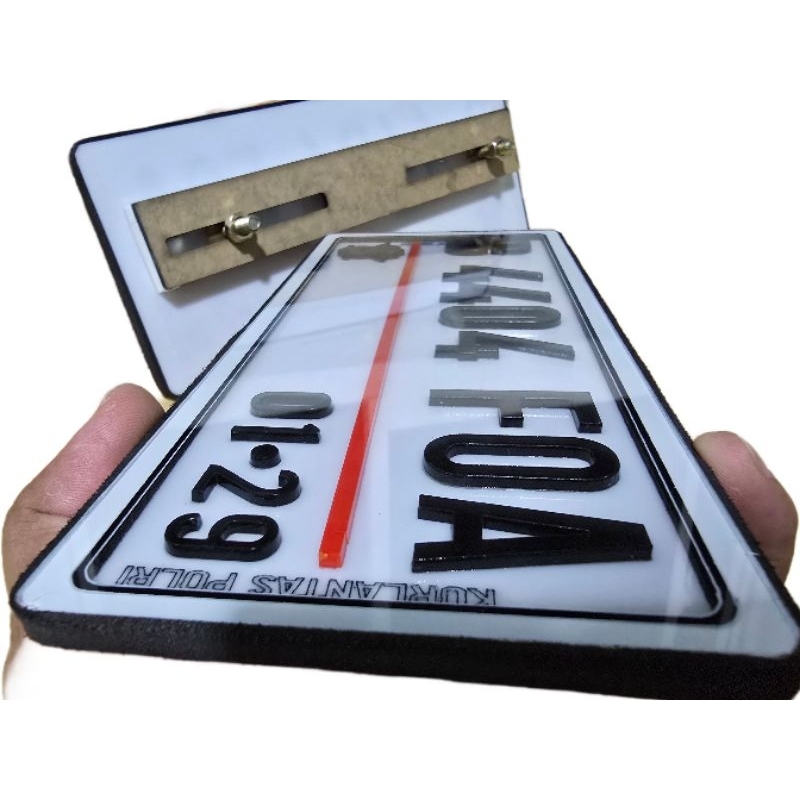 Jual Plat Nomor Motor Font Kurus Lengkap Cover Baud tanam | Shopee ...