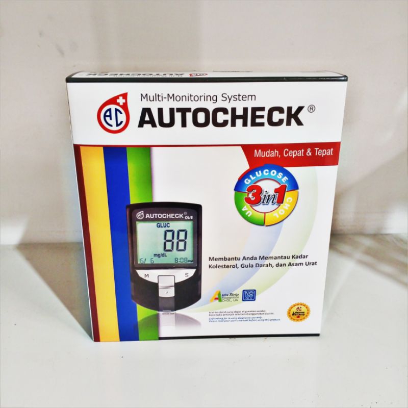 Jual Alat Autocheck 3in1 GCU/Alat cek kolesterol, gula darah, dan asam ...