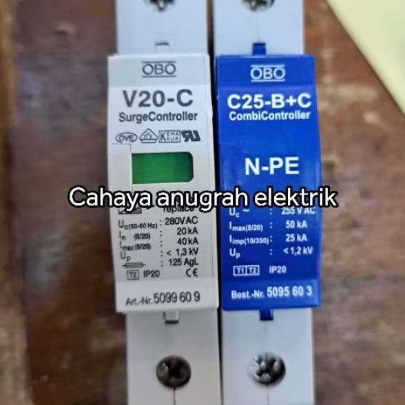 Jual surge arrester OBO V20 2P NPE arrester obo V20+Npe | Shopee Indonesia