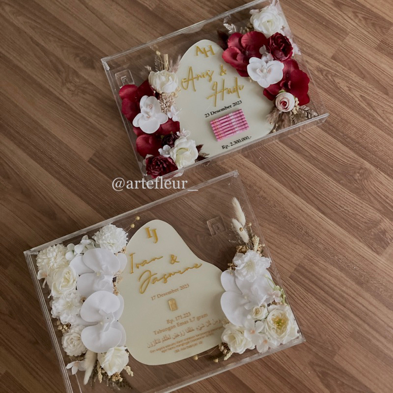 Jual Mahar Pernikahan Full Akrilik / Mahar Tetes Air Aesthetic ...