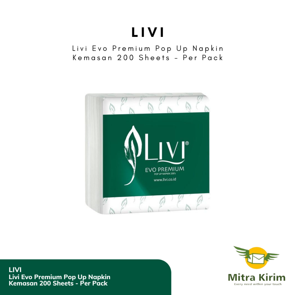 Jual Livi Tissue Evo Premium Pop Up Napkin 200 Sheets Per Pcs | Shopee ...