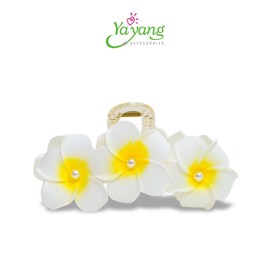 Jual YAYANG Jepit Rambut Bunga Kamboja Mutiara Premium - Aksesoris ...