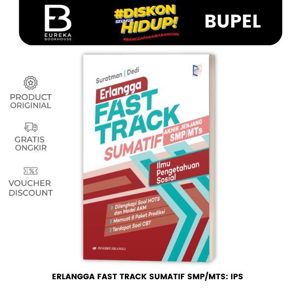 Jual BUKU SOAL ERLANGGA FAST TRACK SUMATIF SMP/MTS: IPS | Shopee Indonesia