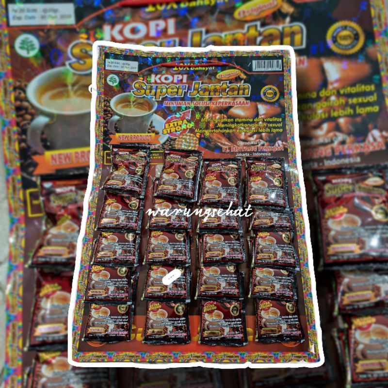 Jual Kopi Papan Super Jantann | Kopi Extra Strong Original | Isi 20 ...
