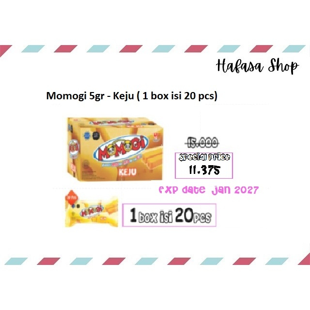Jual Momogi 5 gr Rasa Keju 1 Box isi 20 pcs | Shopee Indonesia