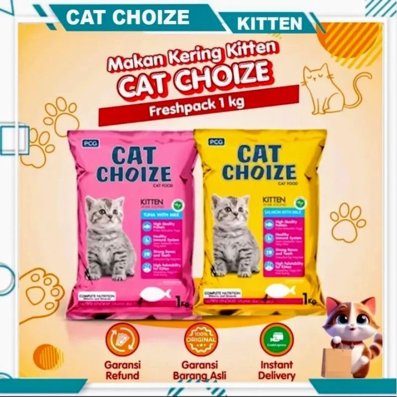 Jual Cat Choize Kitten 1kg Freshpack Makanan Kucing Anak Kucing Ikan ...