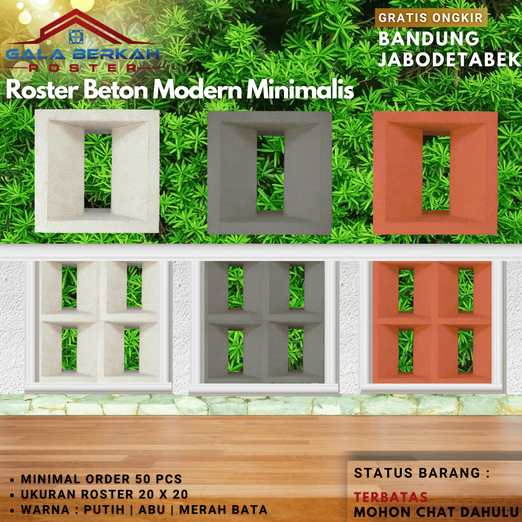 Jual ROSTER BETON MINIMALIS, Loster Beton Minimalis, Lubang Angin ...