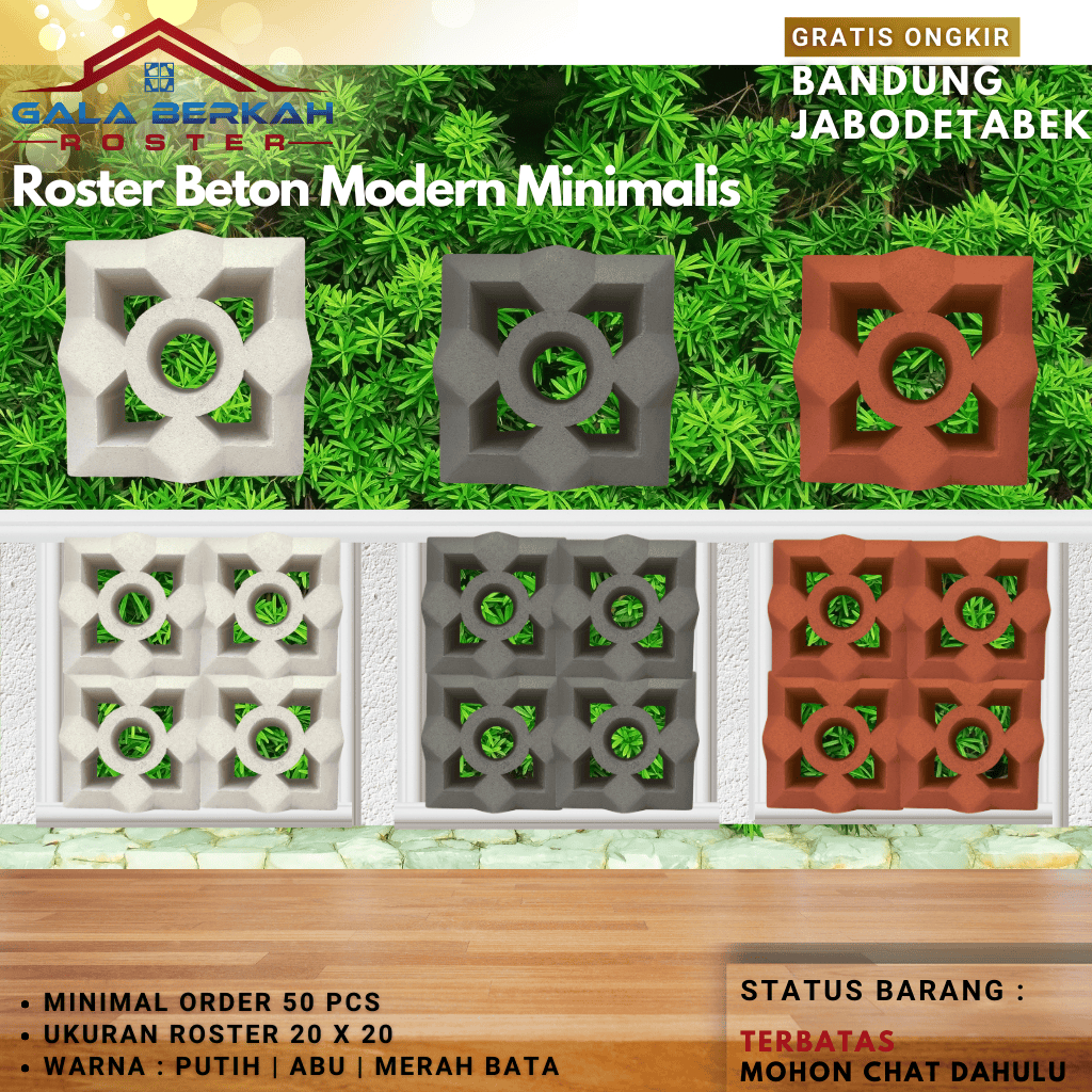 Jual ROSTER BETON MINIMALIS, Loster Beton Minimalis, Lubang Angin ...