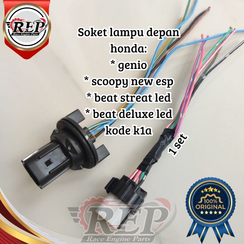 Jual kabel soket lampu depan honda beat deluxe led beat streat led ...