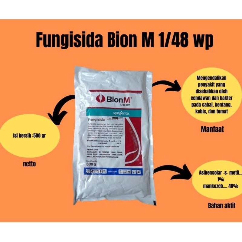 Jual FUNGISIDA BION M 1/48 WP 500 GRAM | Shopee Indonesia