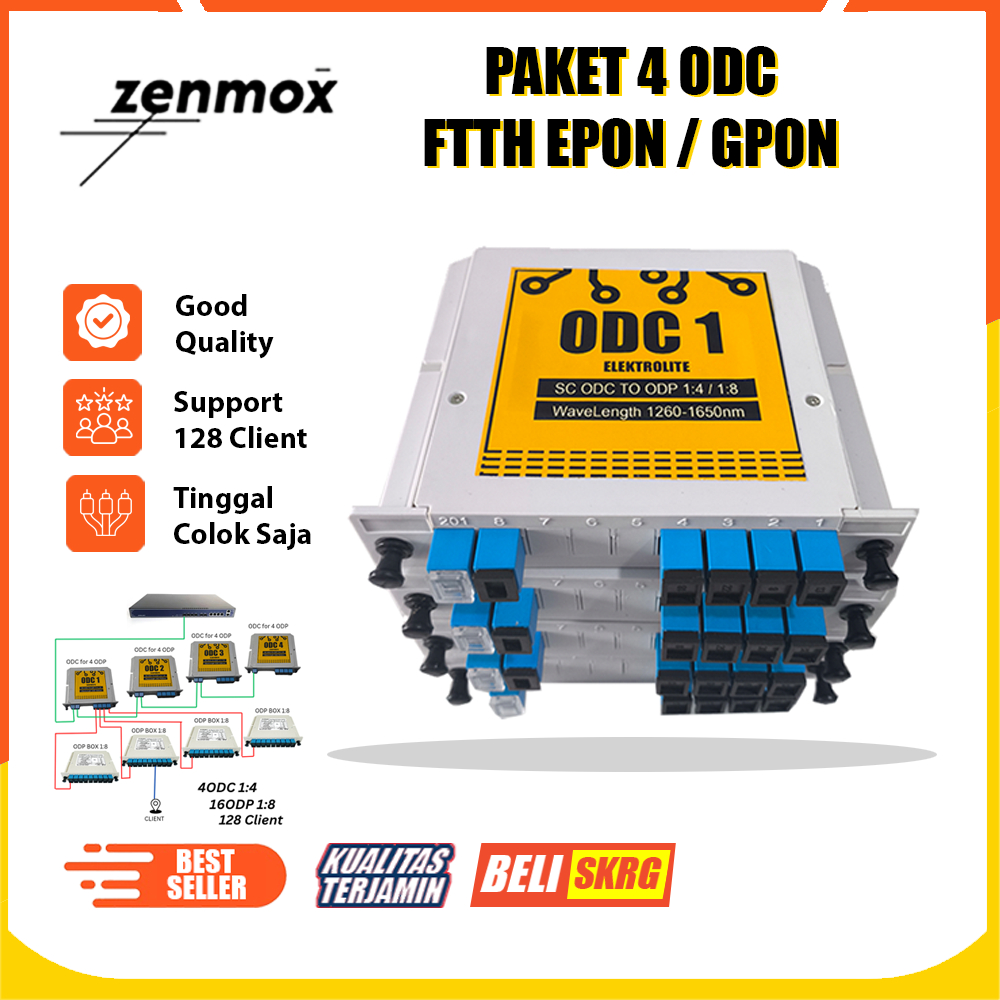 Jual PAKET 4 ODC ESTAFET SUPPORT 16 ODP 128 CLIENT FTTH EPON GPON ...