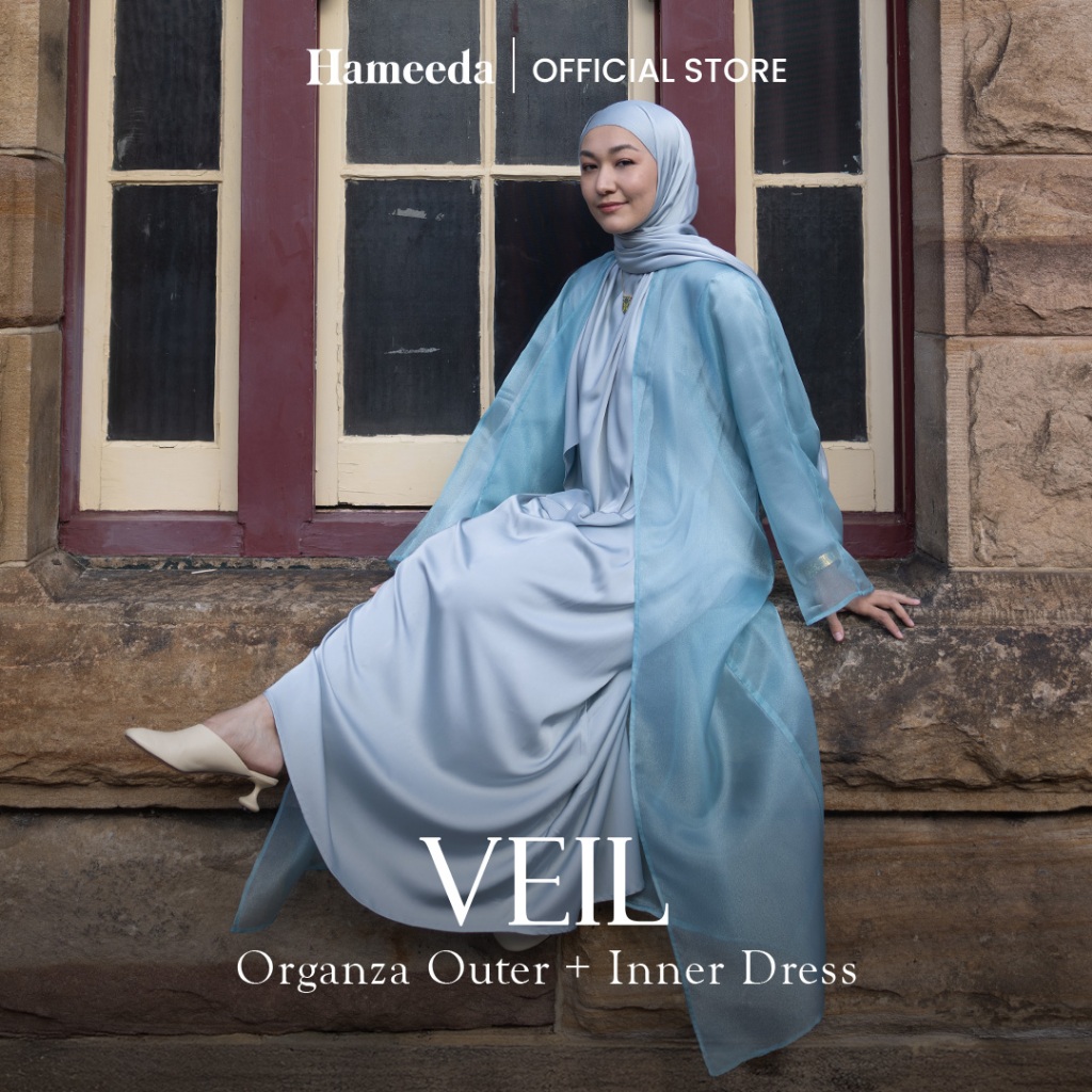 Jual Hameeda x Guzelya - Veil Abaya Set (Abaya & Inner Dress) | Shopee ...
